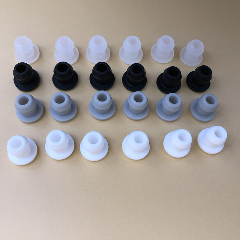 Custom Black Silicone Rubber Parts Stopper EPDM Plug End Cap